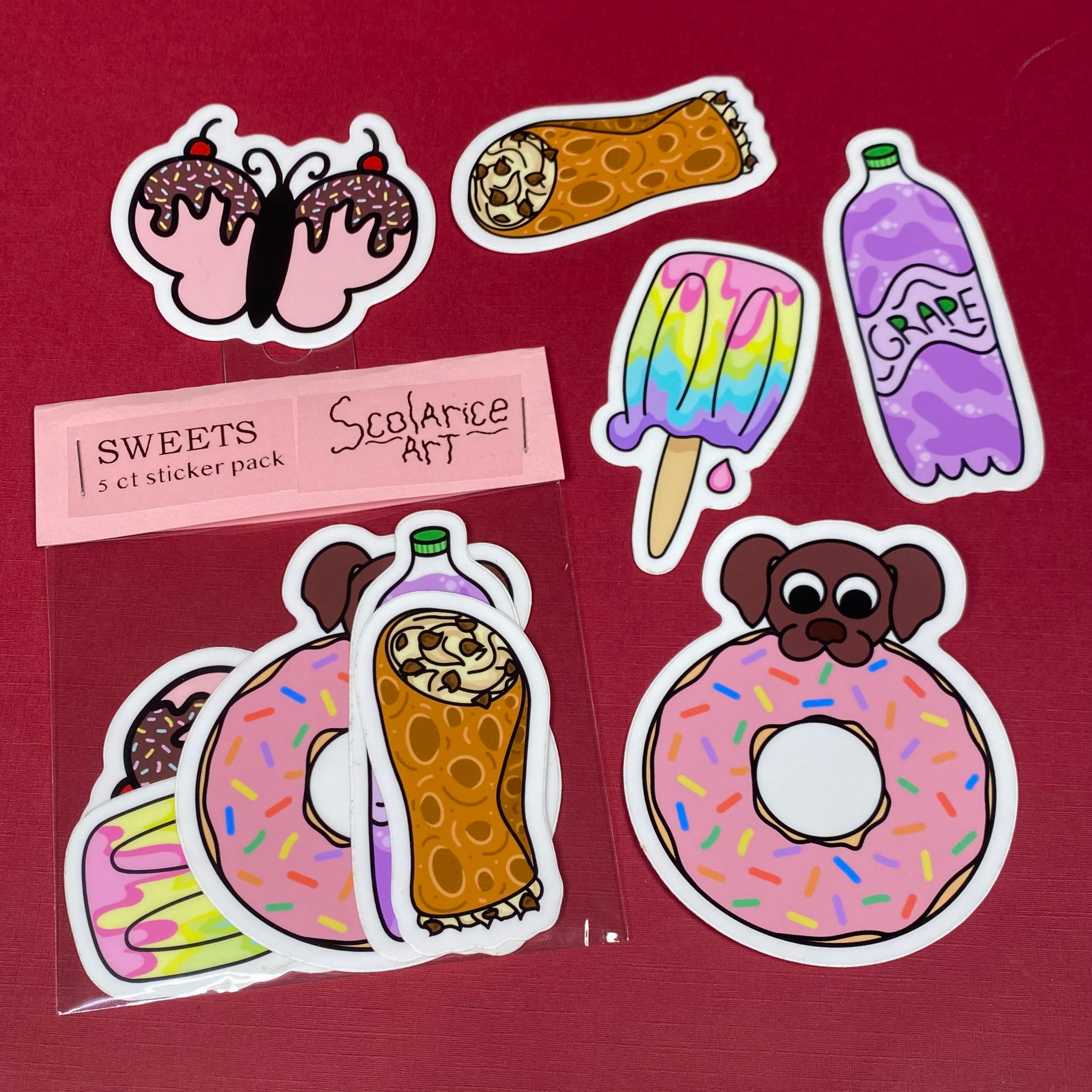 Sweets Sticker Pack 5ct – Scolarice Art